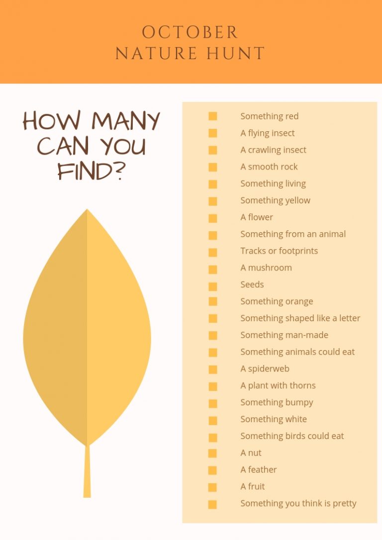 Free October Nature Find Printable! – Alicia Bayer