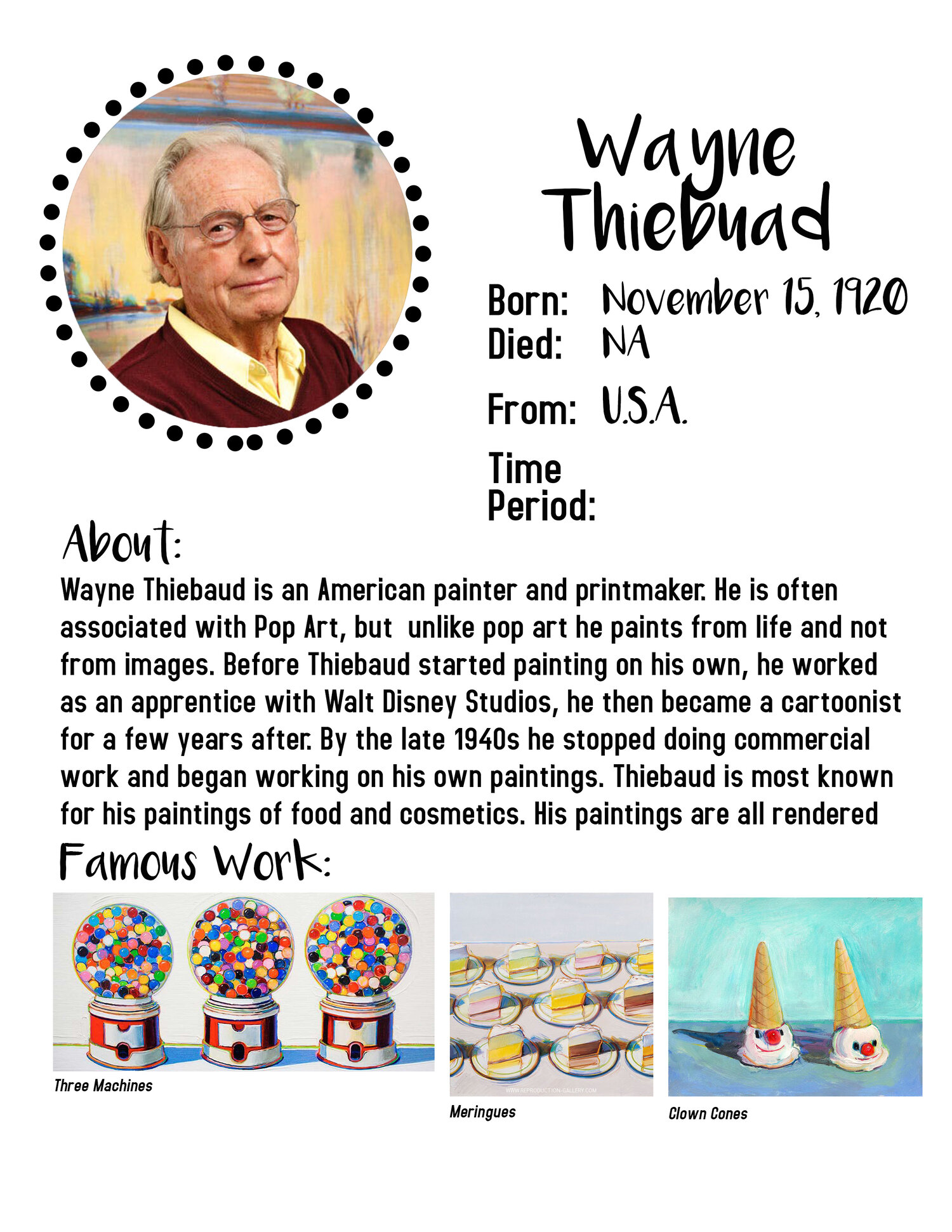 Free Art Lessons for Kids: Week One Wayne Thiebaud - A Magical Homeschool